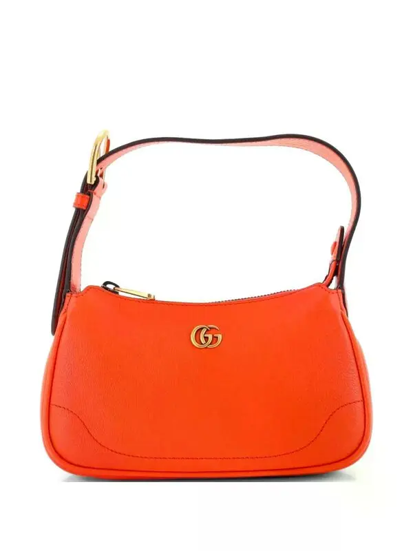 Gucci Aphrodite Leather Mini Shoulder Bag - Orange