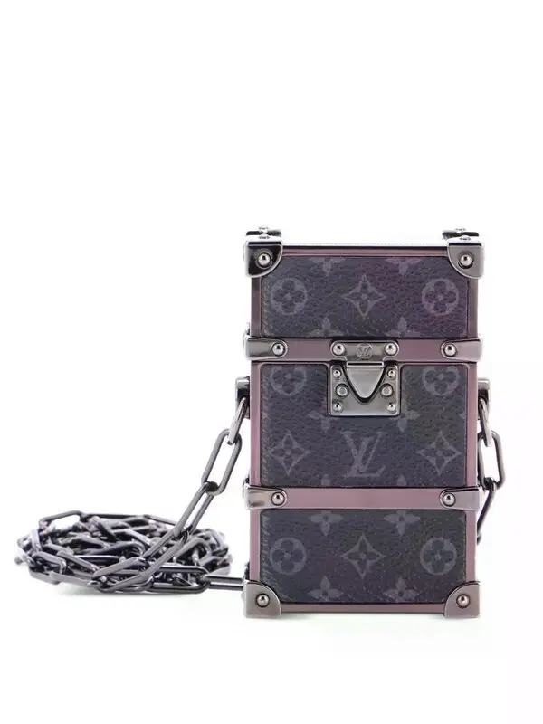 LOUIS VUITTON Trunk Box Pouch Monogram Eclipse Canvas Crossbody Bag - Black