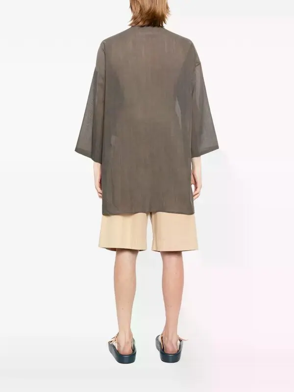 Yohji Yamamoto Semi-sheer Wide-sleeve Shirt