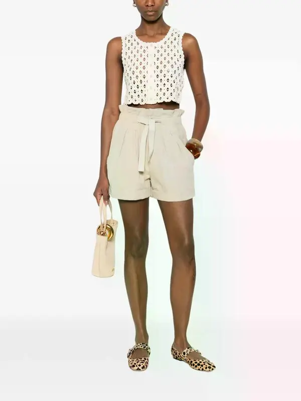 Sandro Beaded Crochet Knit Top
