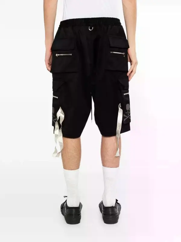 MASTERMIND WORLD Logo-embroidered Cargo Shorts - Black
