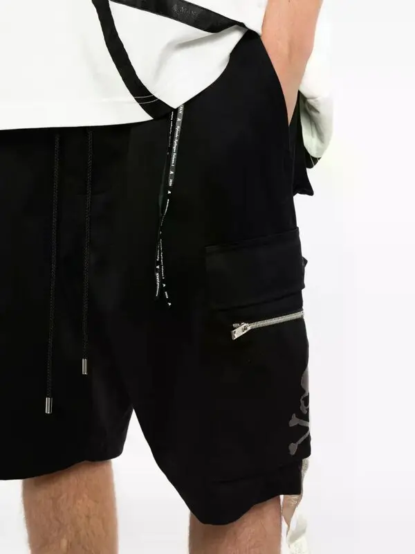 MASTERMIND WORLD Logo-embroidered Cargo Shorts - Black