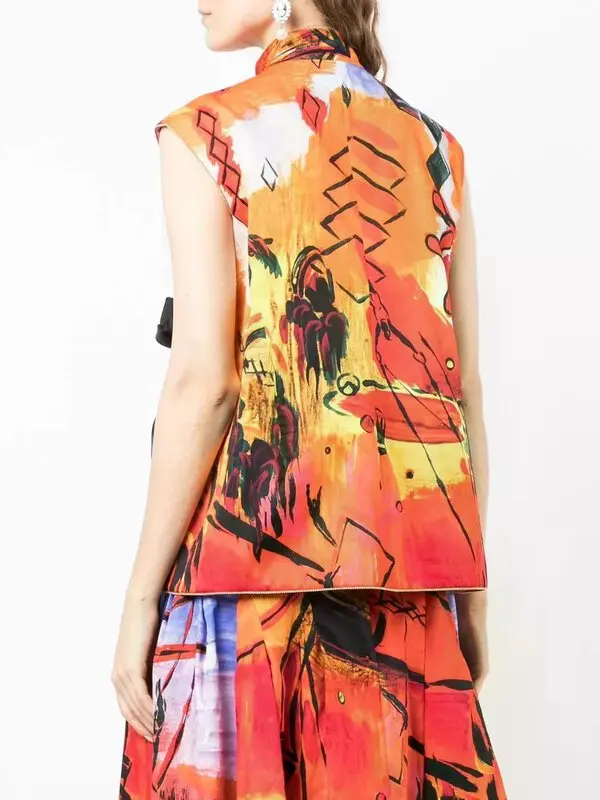 Shiatzy Chen Circus Collection Band-collar Top