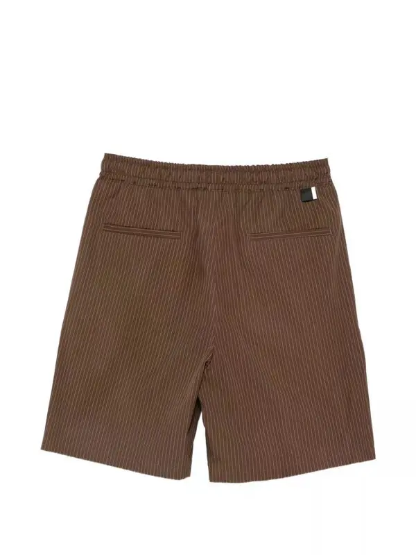LOW BRAND Tokyo Pinstriped Pleated Shorts