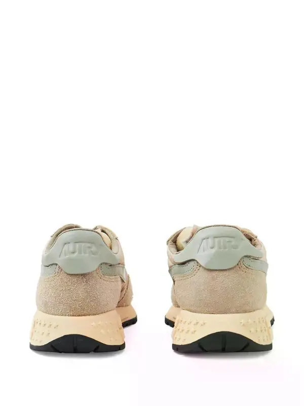AUTRY Beige Panelled Lace-up Sneakers - Neutrals