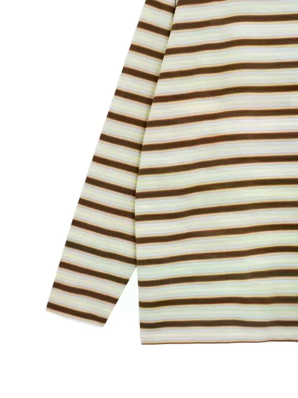 Auralee Striped Long-sleeve Top