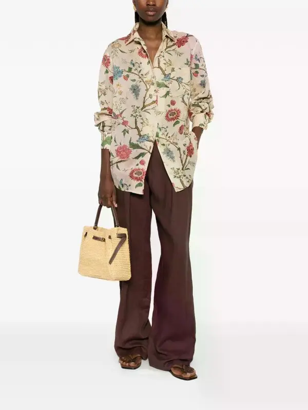 INTO THE EAST Floral Lapel Shirt