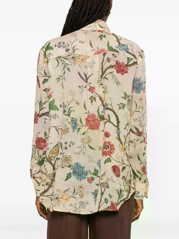 INTO THE EAST Floral Lapel Shirt