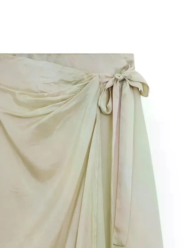 Aspesi Knot Tie Midi Skirt - Neutrals