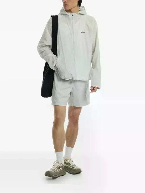 OFF DUTY Logo-print Hooded Jacket - Grey