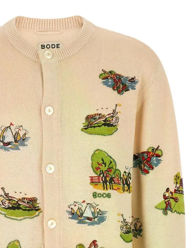 BODE Embellished Embroidered Cardigan
