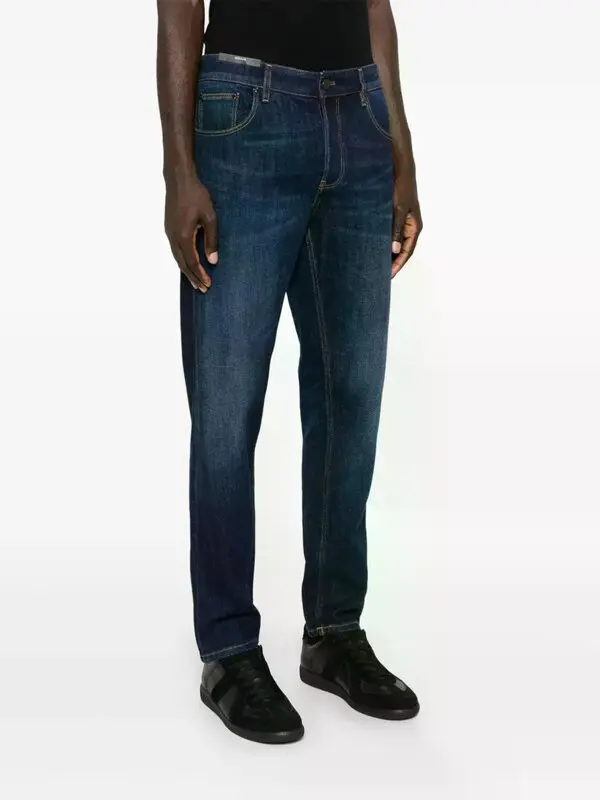 PT TORINO Slim Fit Washed Stretch-cotton Jeans