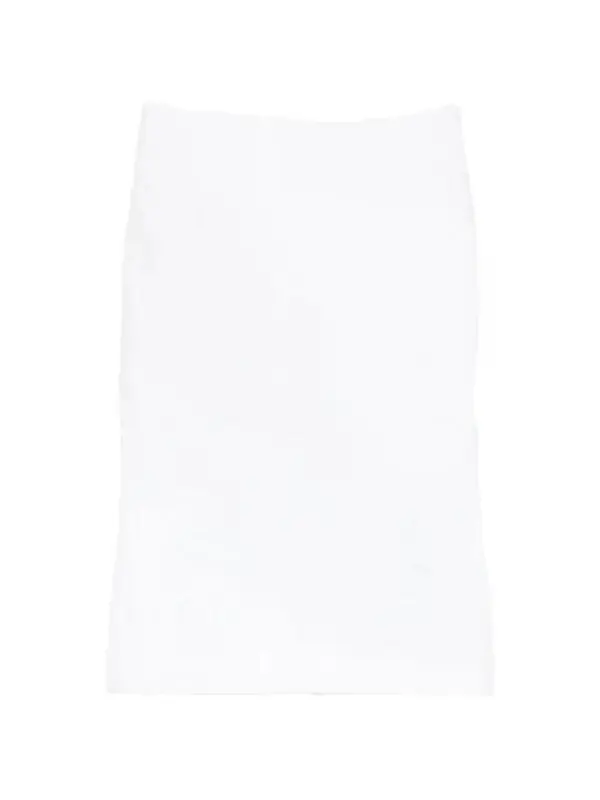 SHUSHU/TONG Crinkled Effect Straight Skirt - White