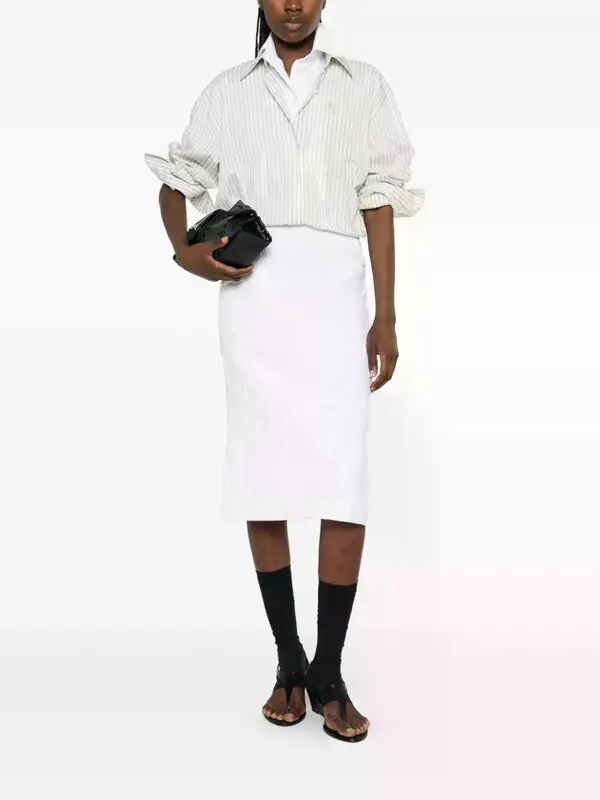 SHUSHU/TONG Crinkled Effect Straight Skirt