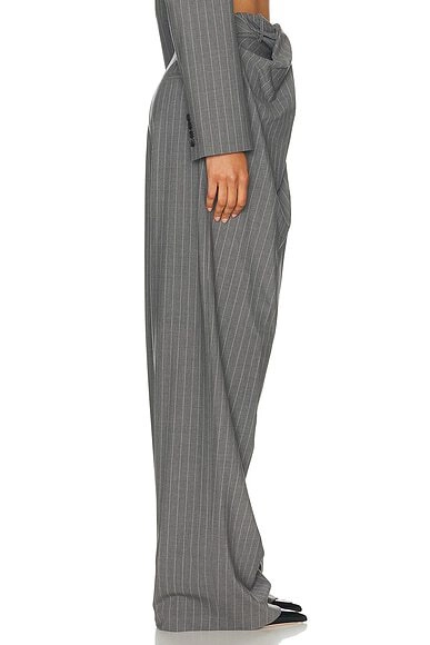 Monse Twist Pinstripe Trouser - Grey