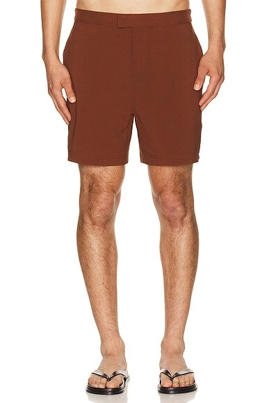 Cult Gaia Nicco Swim Short - Saddle