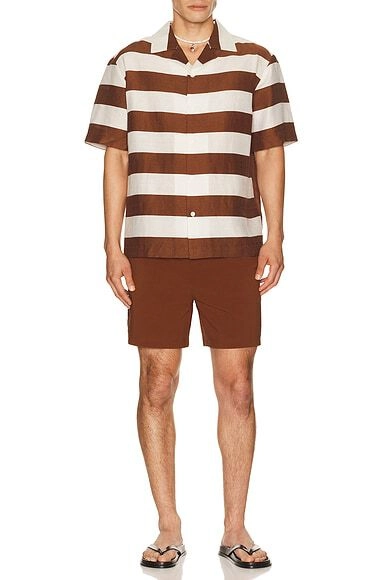 Cult Gaia Nicco Swim Short - Saddle