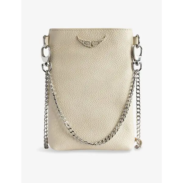 Zadig&Voltaire Rock Brand-plaque Leather Phone Pouch - Flash
