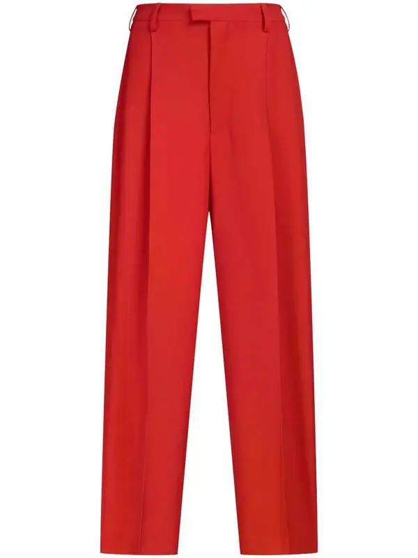 Marni Tropical Tailo Wool Trousers - Red
