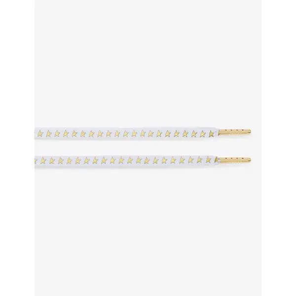 GOLDEN GOOSE Metallic Star Print Cotton-blend Shoe Laces