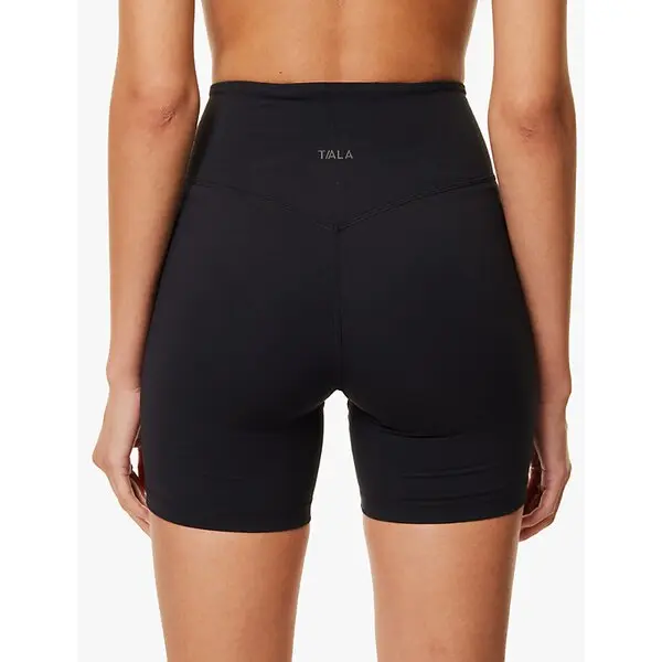 TALA Dayflex Wrap Stretch-woven Cycling Shorts - Shadow Black