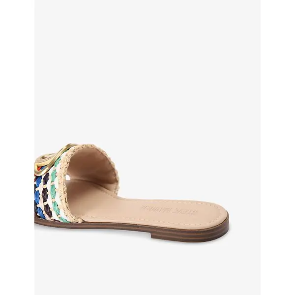 Steve Madden Kora Flat Raffia Sandals