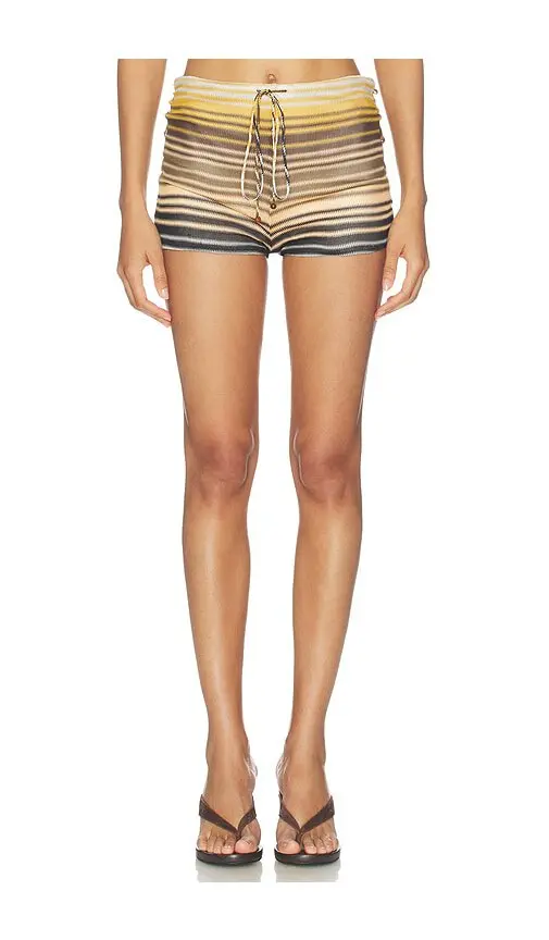 Azulu Kendra Striped Knit Shorts