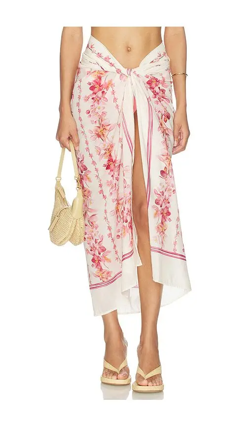 Agua Bendita Lavanda Paro Midi Skirt