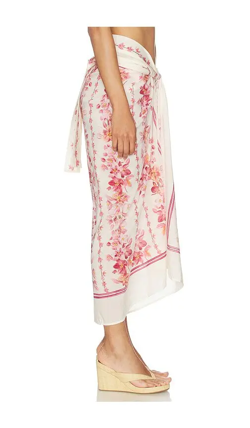 Agua Bendita Lavanda Paro Midi Skirt