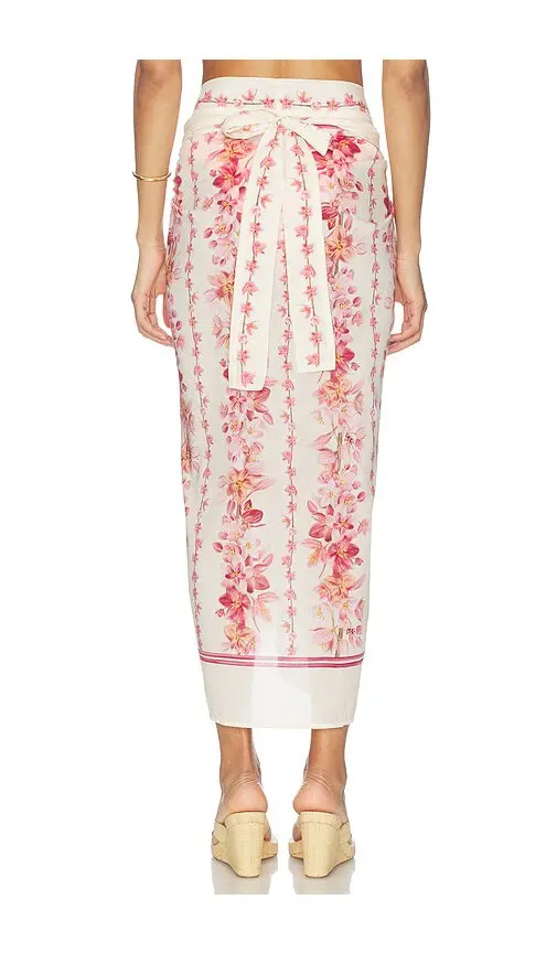 Agua Bendita Lavanda Paro Midi Skirt