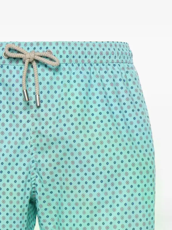 MC2 SAINT BARTH Geometric-print Swim Shorts - Blue