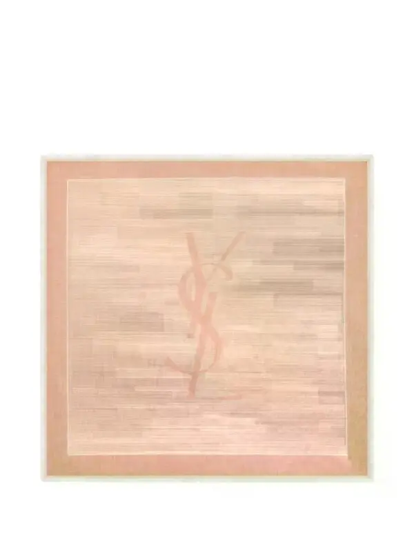 Saint Laurent Cassandre Square Scarf - Neutrals