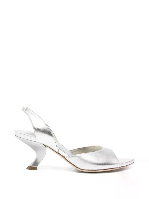 VIC MATIE Metallic Effect Slingback Sandals