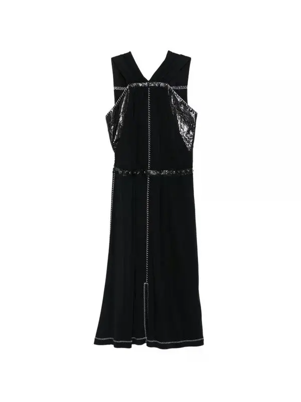 Bottega Veneta Studded Panel Midi Dress - Black
