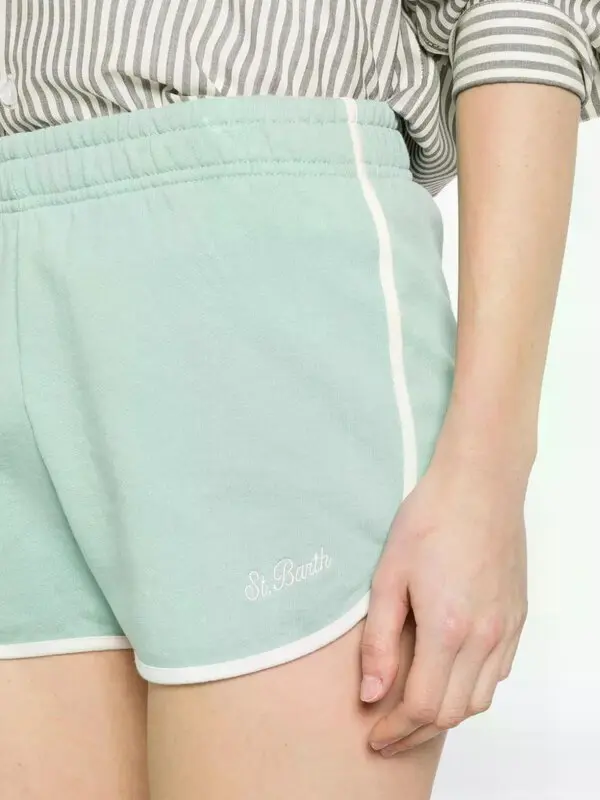 MC2 SAINT BARTH Logo Embroidered Terry Shorts