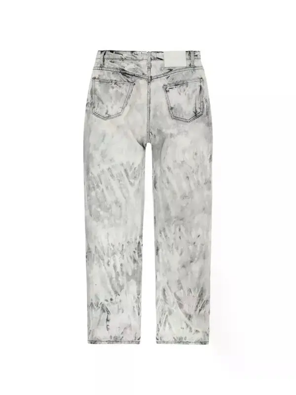 ALEXANDER DIGENOVA Bleach-effect Straight-leg Jeans - White