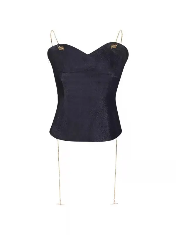 DANAME Mirabel Chain-strap Sleeveless Top - Blue