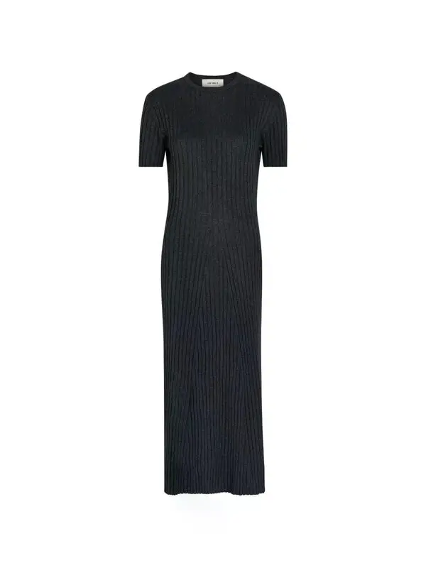 LISA YANG Ribbed-knit Midi Dress - Grey