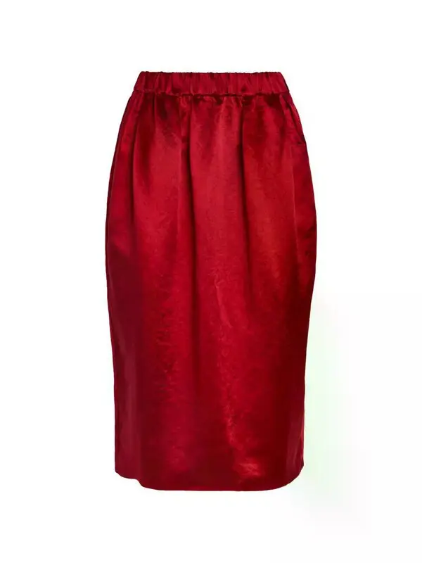 Maria Mcmanus Pleated Elasticated-waist Midi Skirt
