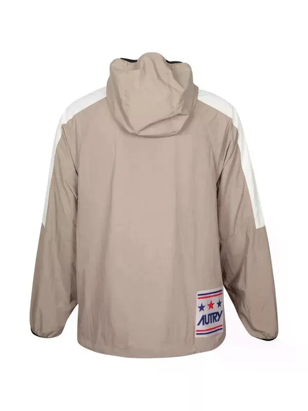 AUTRY Panelled Half-zip Hooded Jacket