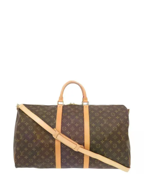 LOUIS VUITTON 1999 Monogram Keepall Bandouliere 55 Travel Bag