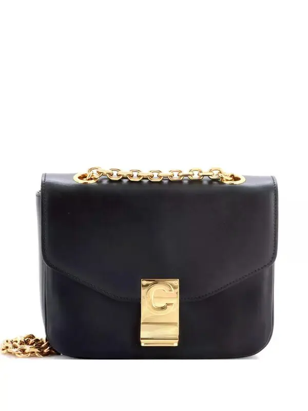 Celine C Bag Leather Small Shoulder Bag - Black
