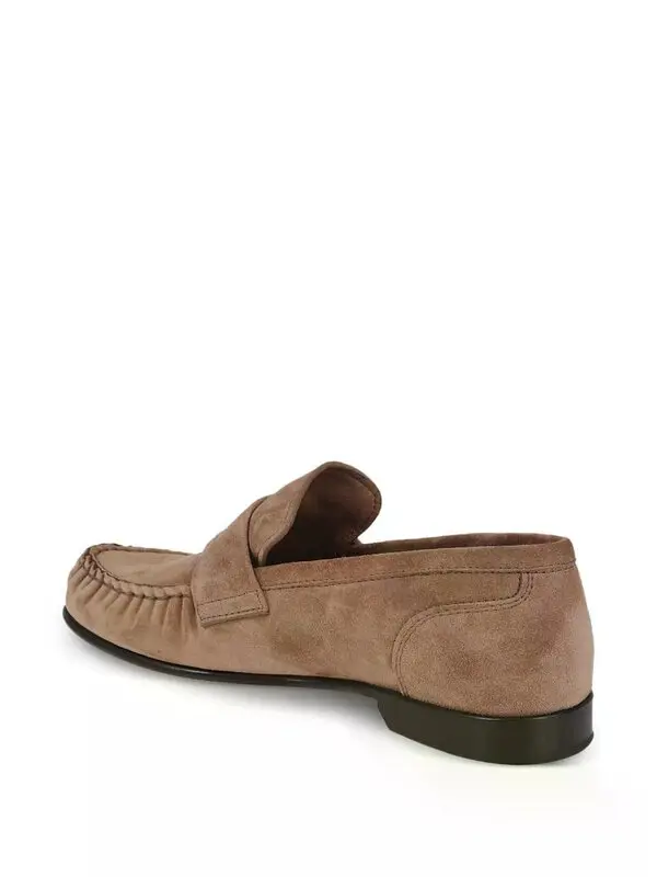 JIMMY CHOO Ellis Suede Loafers - Neutrals