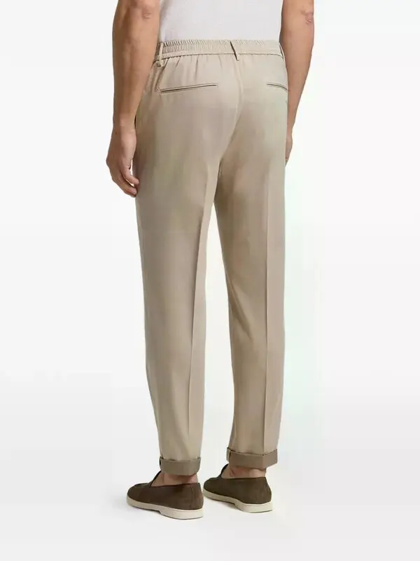 Peserico Pressed-crease Turn-up Trousers