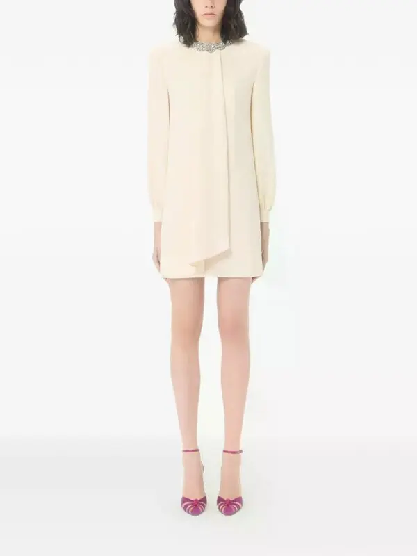 Valentino Garavani Cady Couture Embroidered Dress
