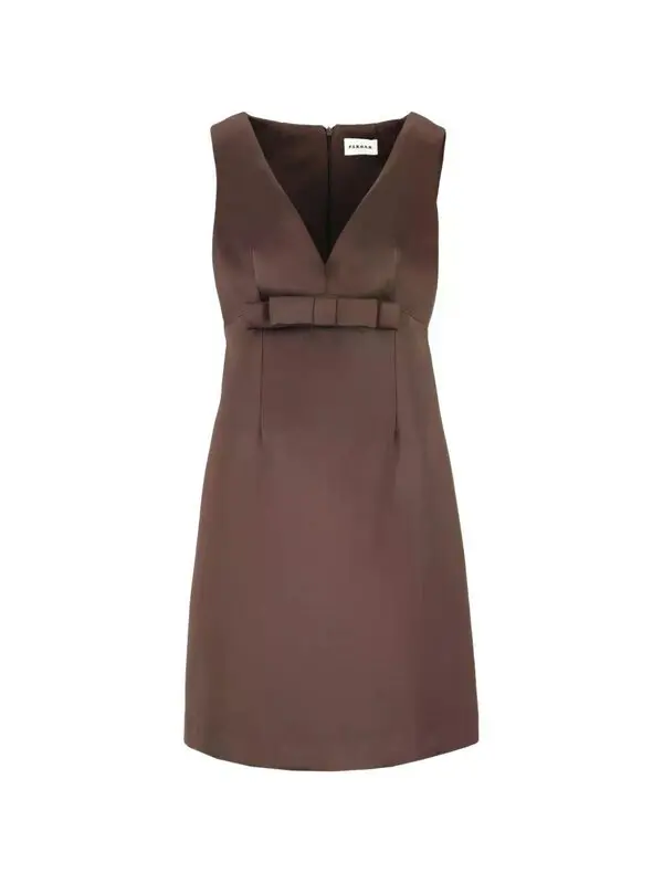 P.a.r.o.s.h V-neck Bow Detail Sleeveless Dress
