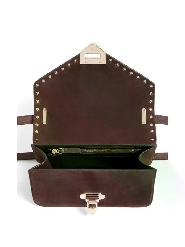 Valentino Garavani Rockstud Small Shoulder Bag In Suede