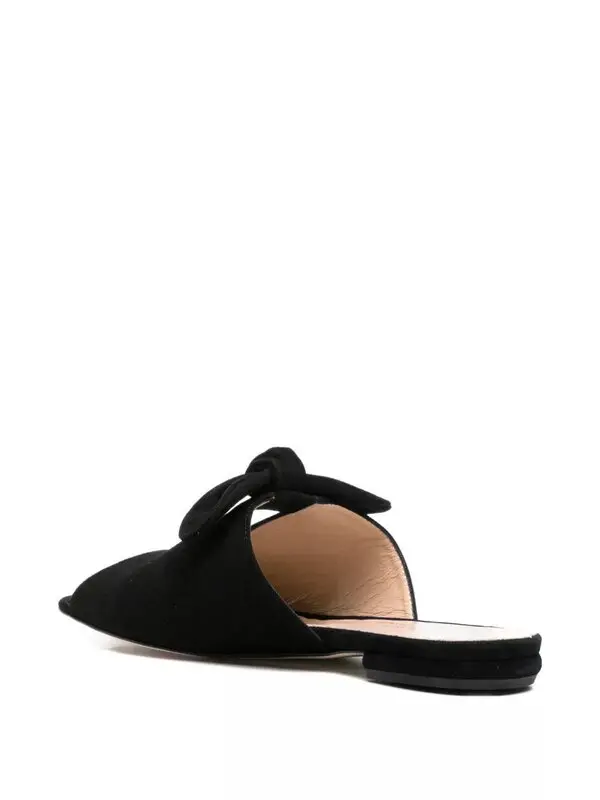 Il Borgo Suede Knot Detail Open Toe Slippers