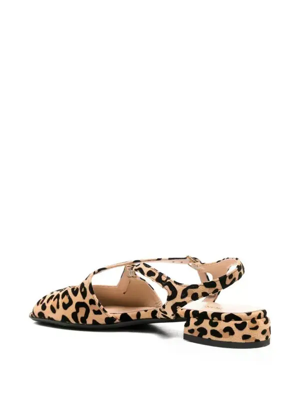 Il Borgo Leopard-print Buckle-fastening Slingback Sandals
