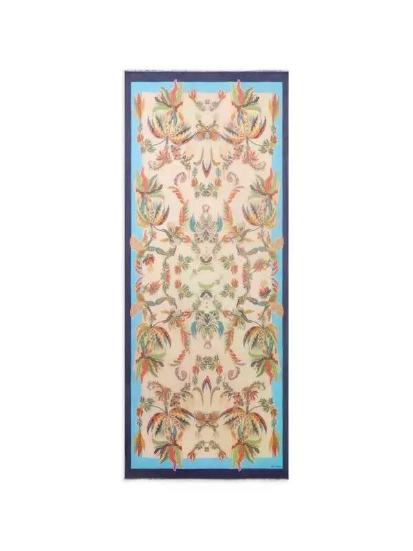 Etro Paisley-foliage Scarf - Neutrals